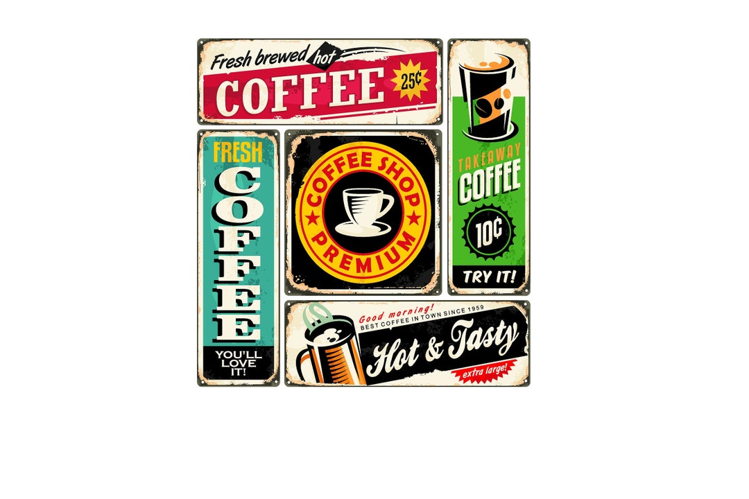 Big Coffee Shop Vinyl Decal Pack Stickers Removable - Etsy