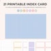 24 Pdfs A4 Printable Grid Notecards for Studying Colour Index Cards ...