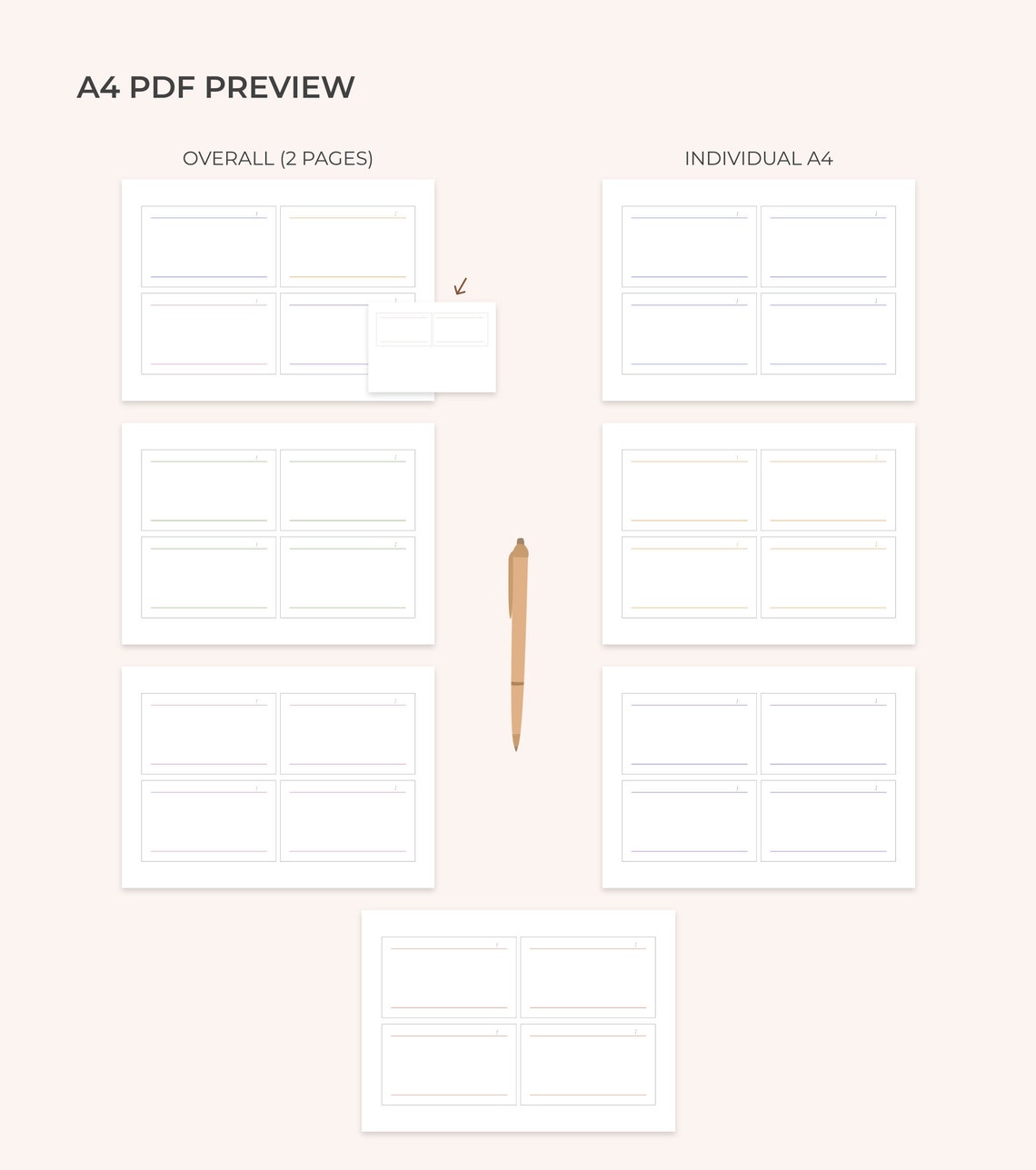 Printable & Digital Rainbow Notecards for Studying Design A Study Note ...