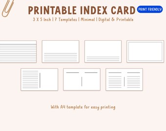 Study Index Cards - Etsy