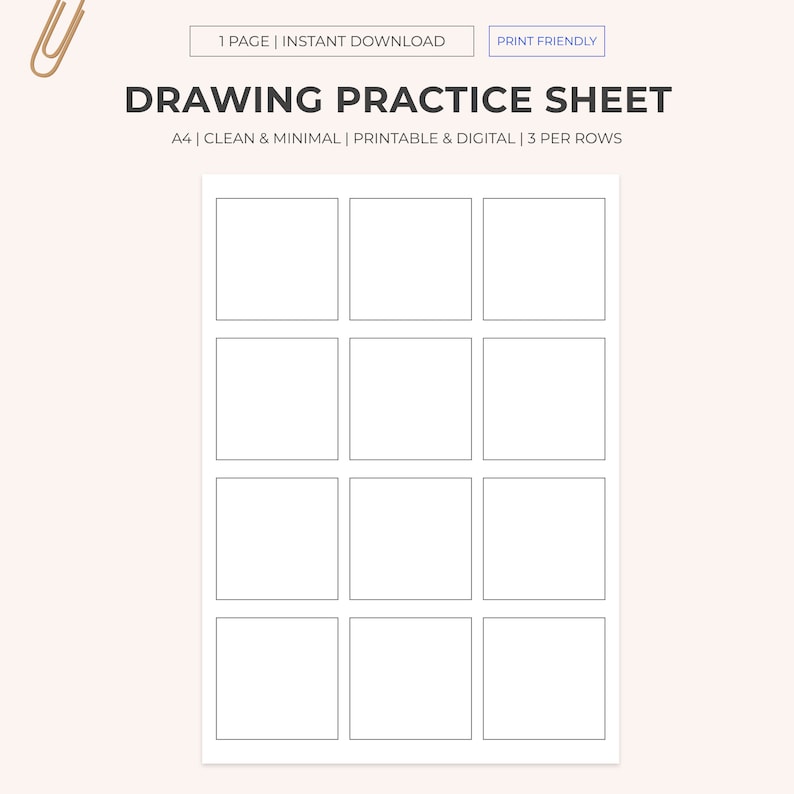 A4 Zentangle Pattern Template | Fun Drawing Practice | Doodle Template ...