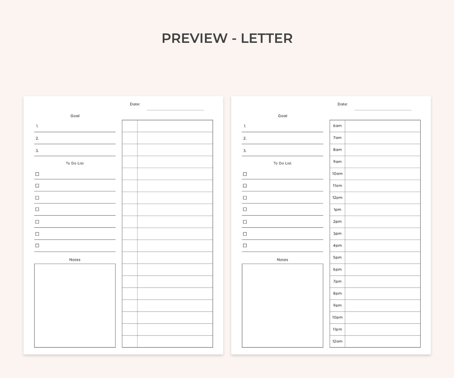 Printable Time Boxing Planner | Daily Planner | Time Blocking Template ...