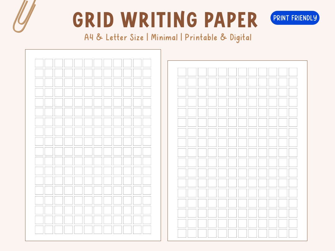 Printable & Digital Grid Writing Paper Kong Ge Manuscript - Etsy