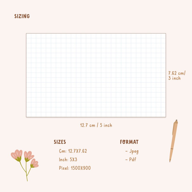 24 Pdfs A4 Printable Grid Notecards for Studying Colour - Etsy