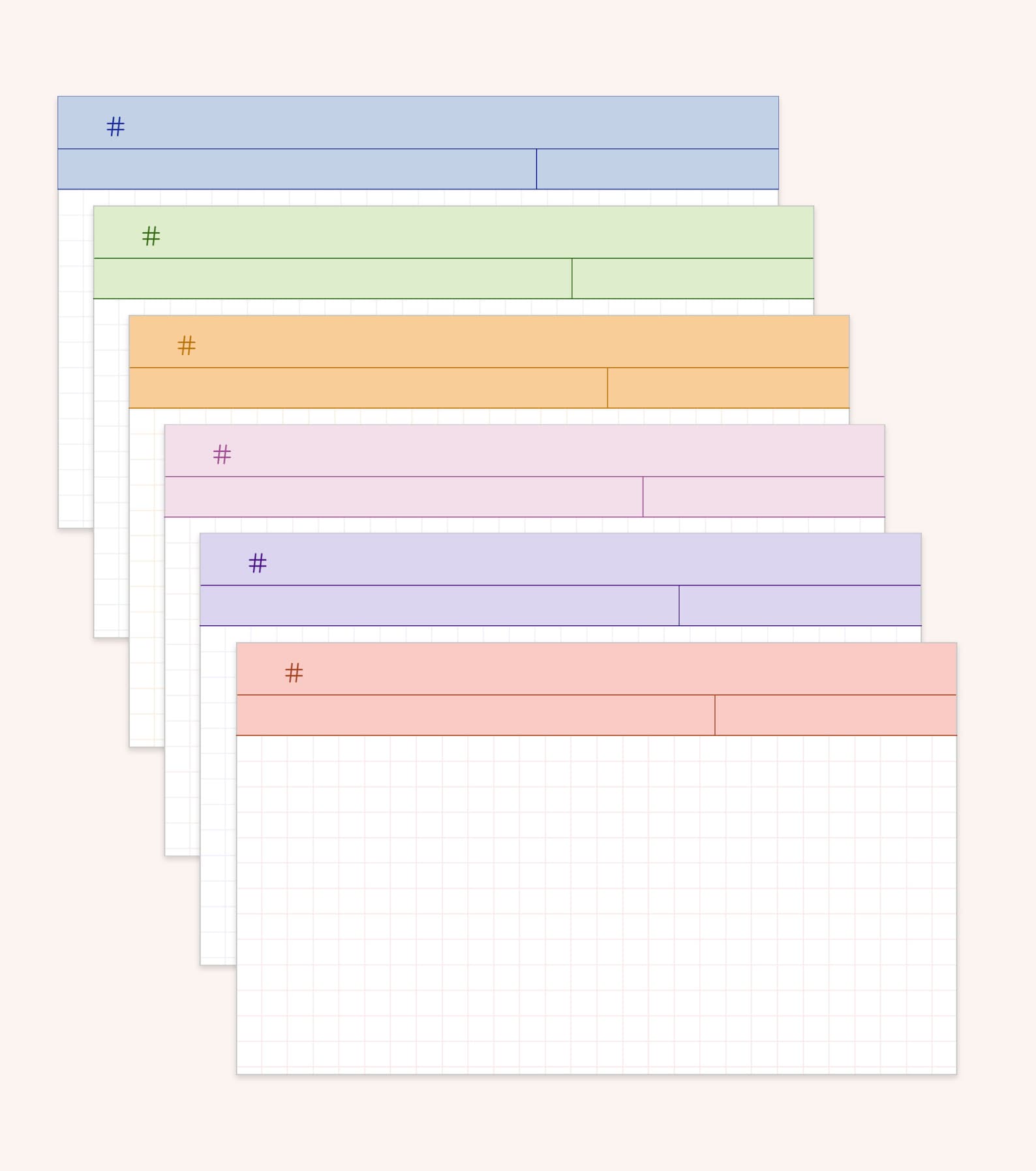6 Digital Notecards for Studying | Rainbow Index Cards | Study Cards ...