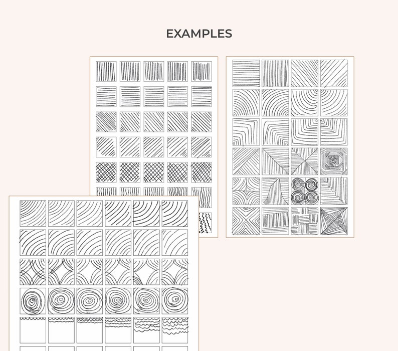 A4 4 Zentangle Pattern Template | Fun Drawing Practice | Doodle ...