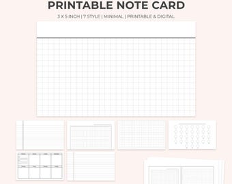 Printable & Digital Notecards for Studying | Creative Index Cards ...