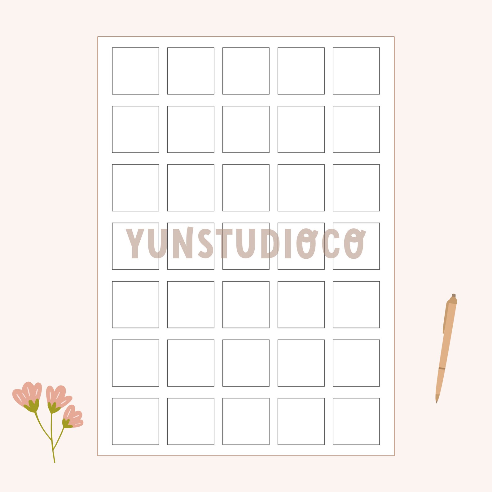 Printable Doodle Blank Template How to Draw Shading - Etsy