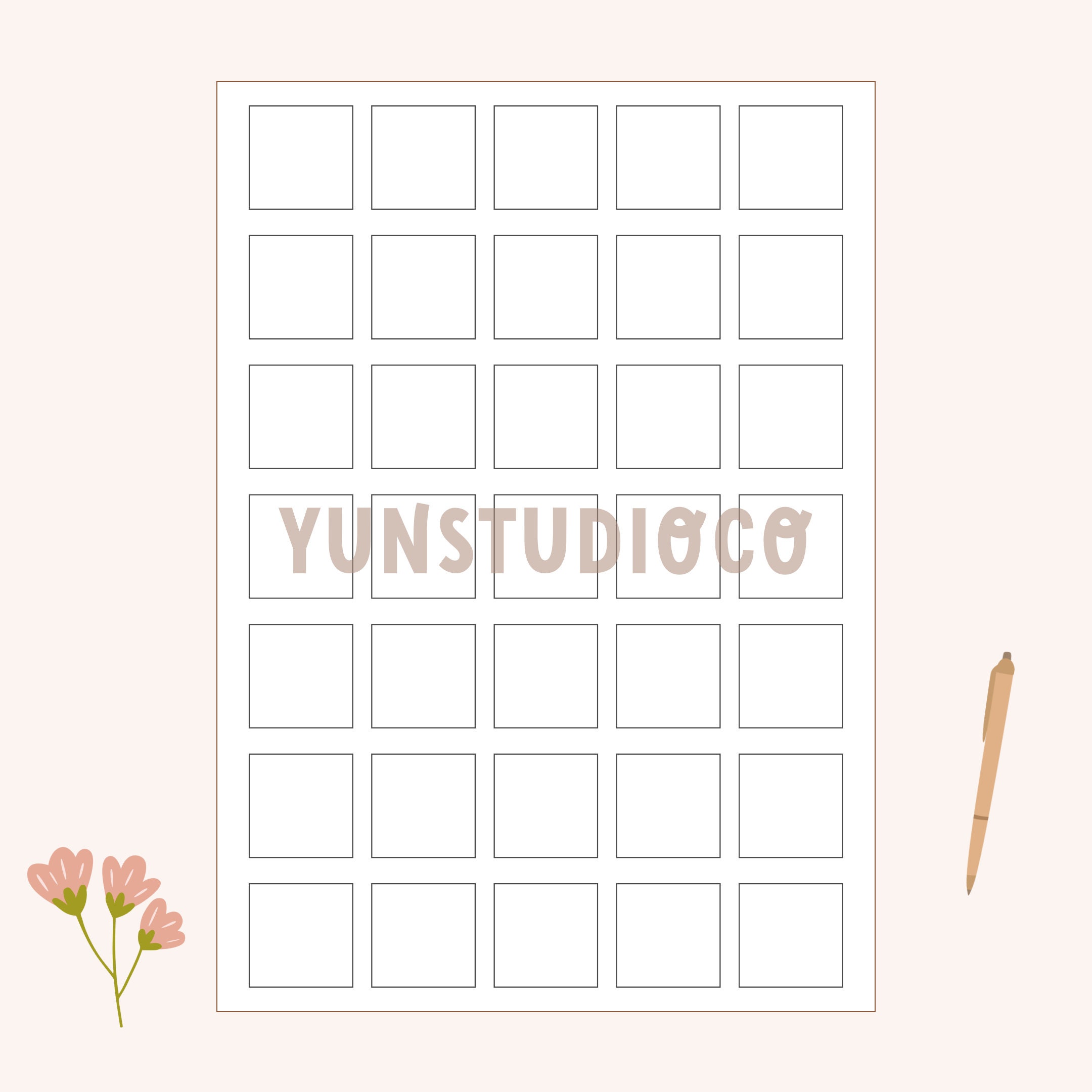 Printable Doodle Blank Template How to Draw Shading - Etsy