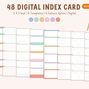 Digital Notecards for Studying Index Cards Study Cards Goodnotes Study ...