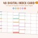 24 Pdfs A4 Printable Grid Notecards for Studying Colour Index Cards ...