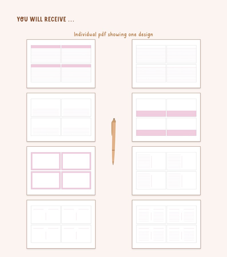 54 Pdfs A4 Printable Notecards for Studying Colour Index - Etsy