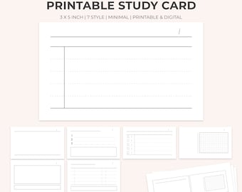 Printable & Digital Notecards for Ideation | Ideation Card | Study Note ...