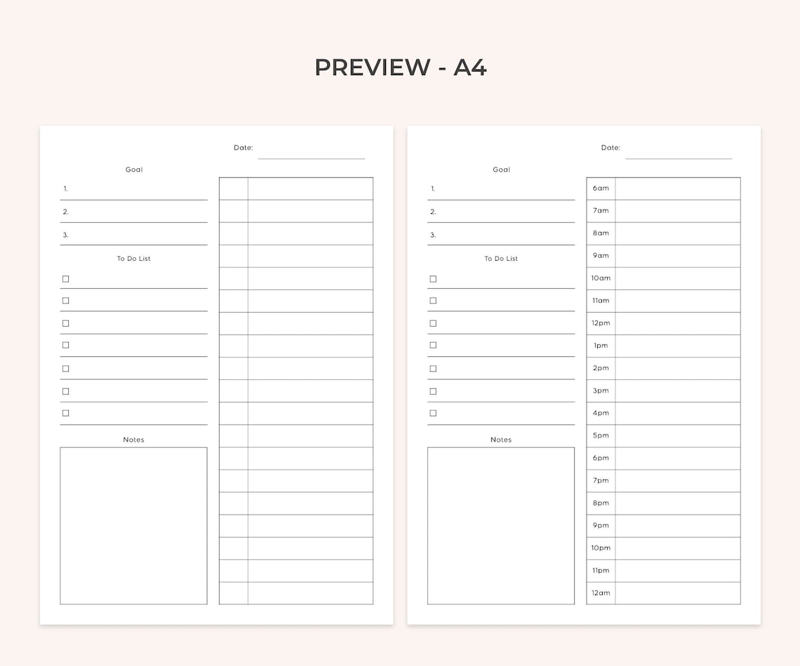 Printable Time Boxing Planner | Daily Planner | Time Blocking Template ...