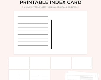 Printable & Digital Notecards for Studying | Creative Index Cards ...