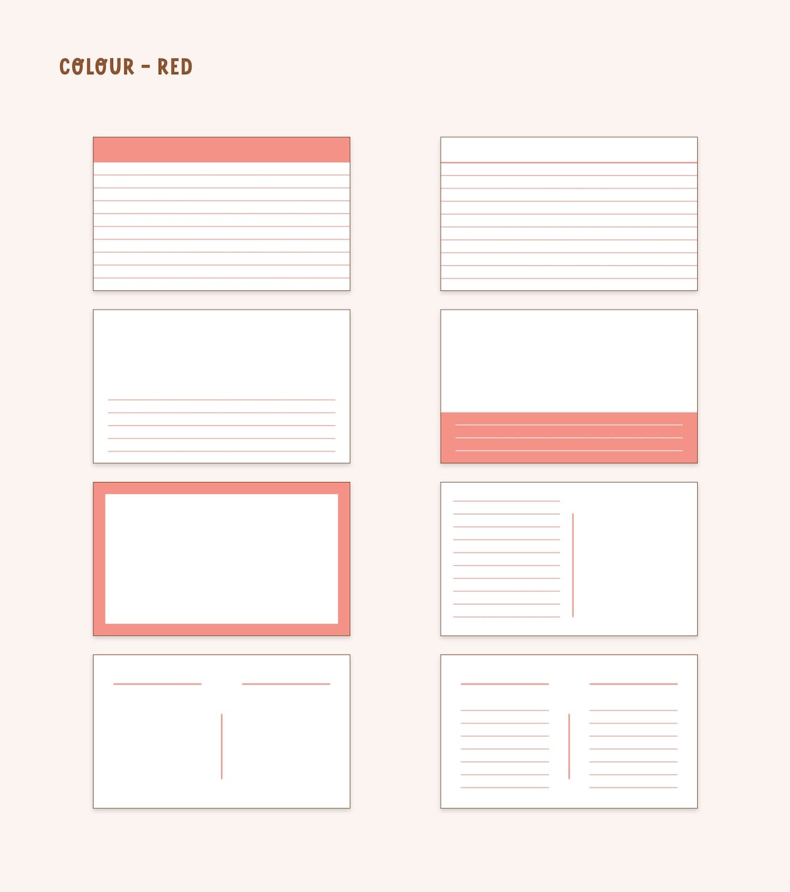 Digital Notecards for Studying Index Cards Study Cards - Etsy