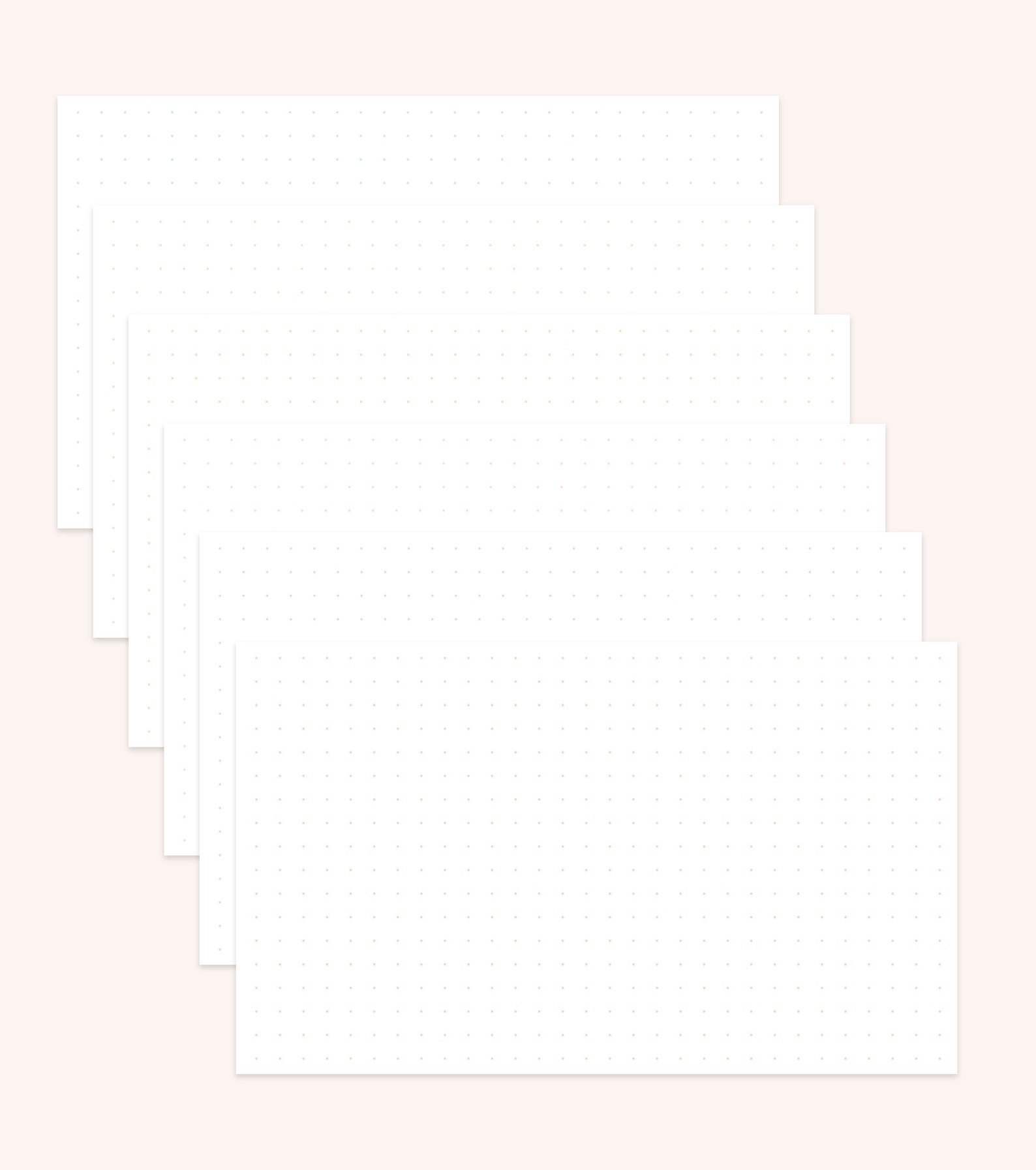 Digital Download Dotted Flashcards for Study | 3x5 Rainbow Dotted ...