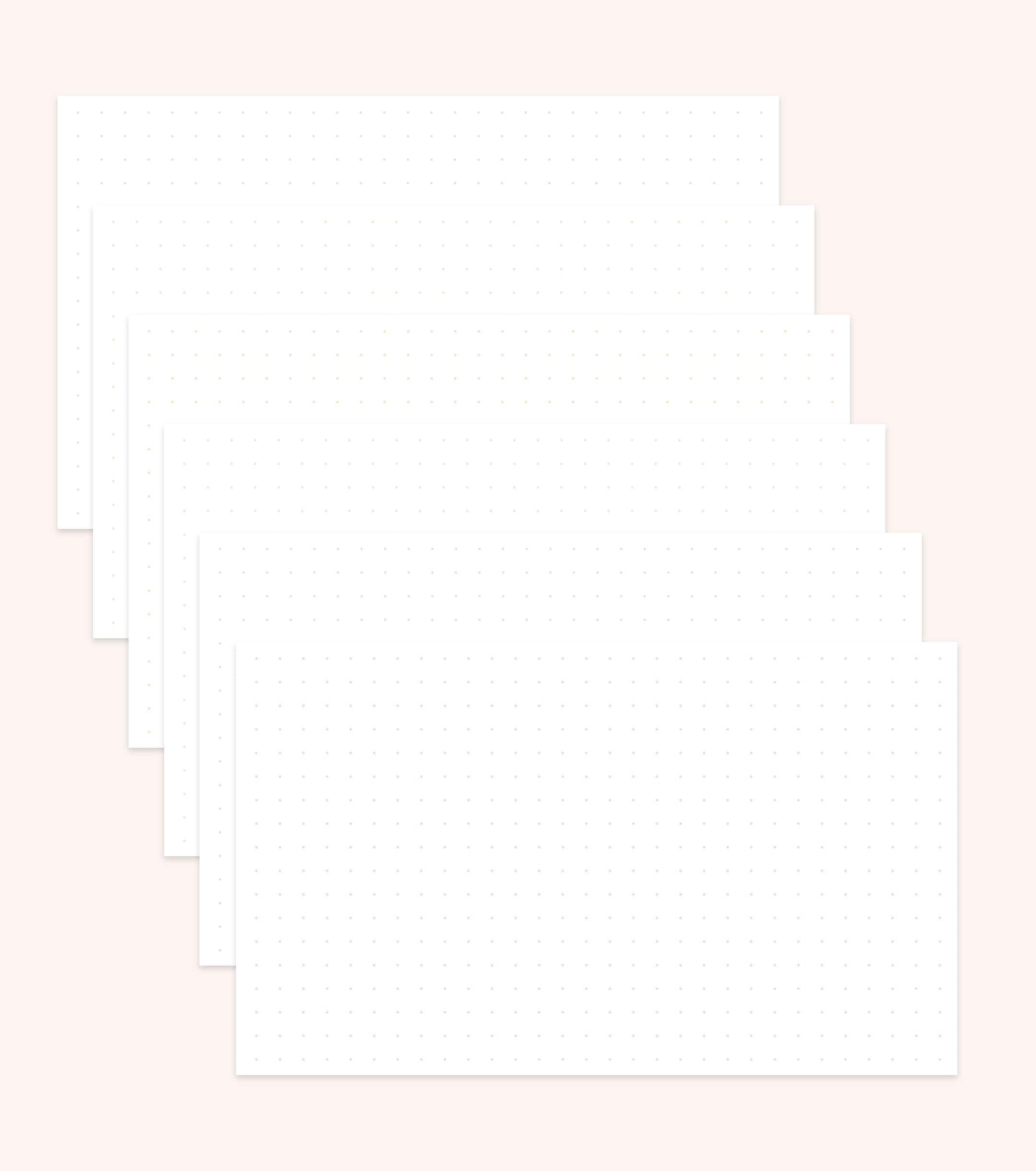 Digital Download Dotted Flashcards for Study | 3x5 Rainbow Dotted ...