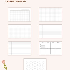 Printable & Digital Notecards for Studying Index Cards Study Cards ...