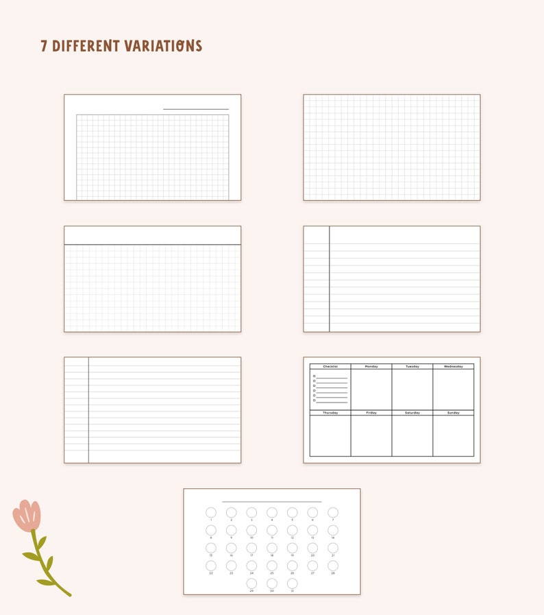 Printable & Digital Notecards for Studying Index Cards - Etsy