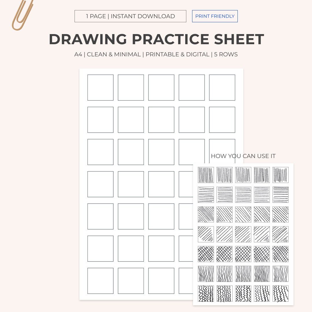 Printable Doodle Blank Template How to Draw Shading Worksheet Learn to ...
