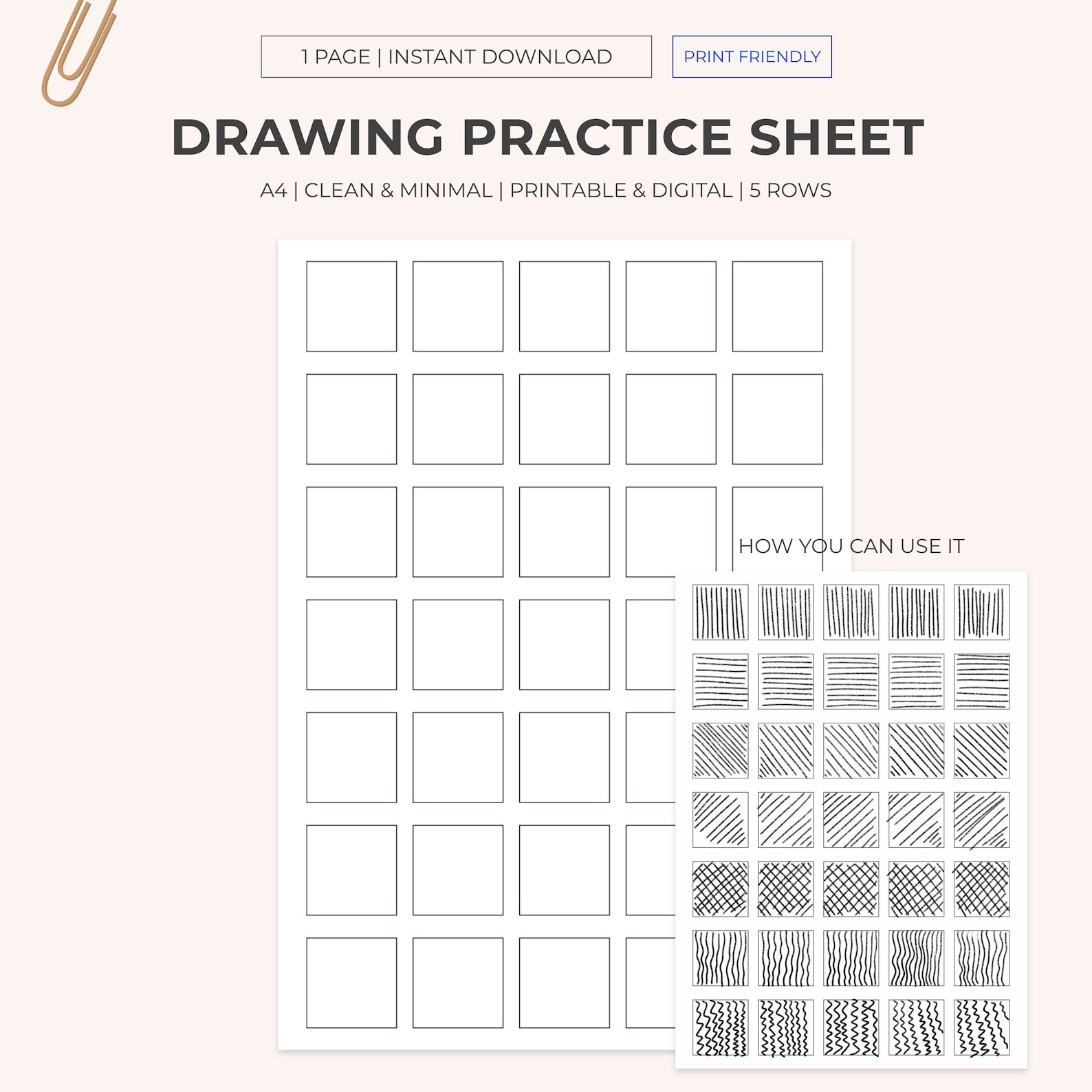 Printable Doodle Blank Template How to Draw Shading Worksheet Learn to ...
