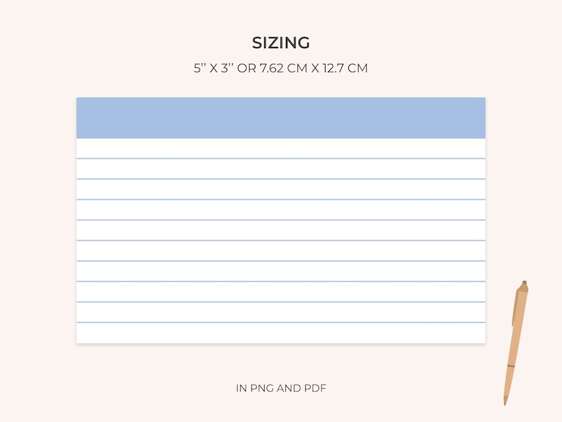 54 Pdfs A4 Printable Notecards for Studying | Colour Index Cards ...