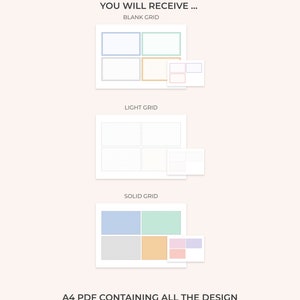 24 Pdfs A4 Printable Grid Notecards for Studying | Colour Index Cards ...