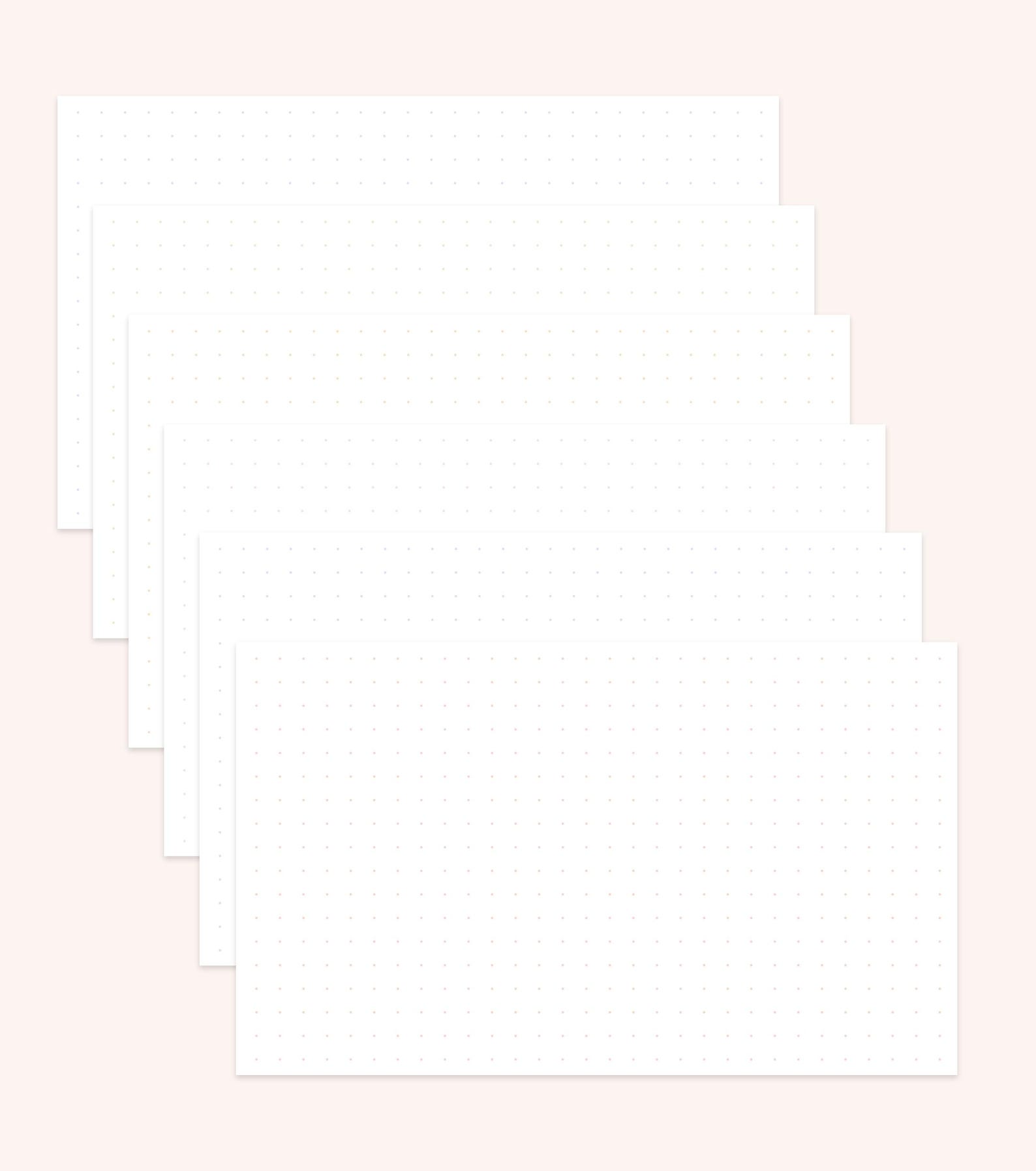 Printable Colourful Dotted Flash Cards for Study | 3x5 Minimalist ...