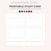 Printable & Digital Rainbow Notecards for Studying | Design A | Study ...