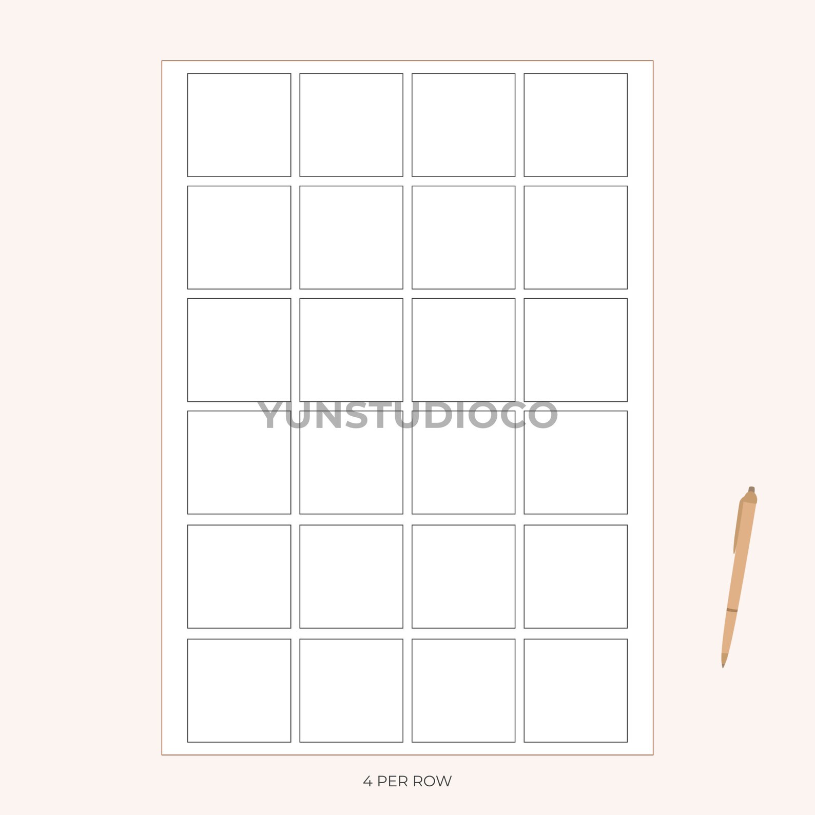 A4 4 Zentangle Pattern Template | Fun Drawing Practice | Doodle ...
