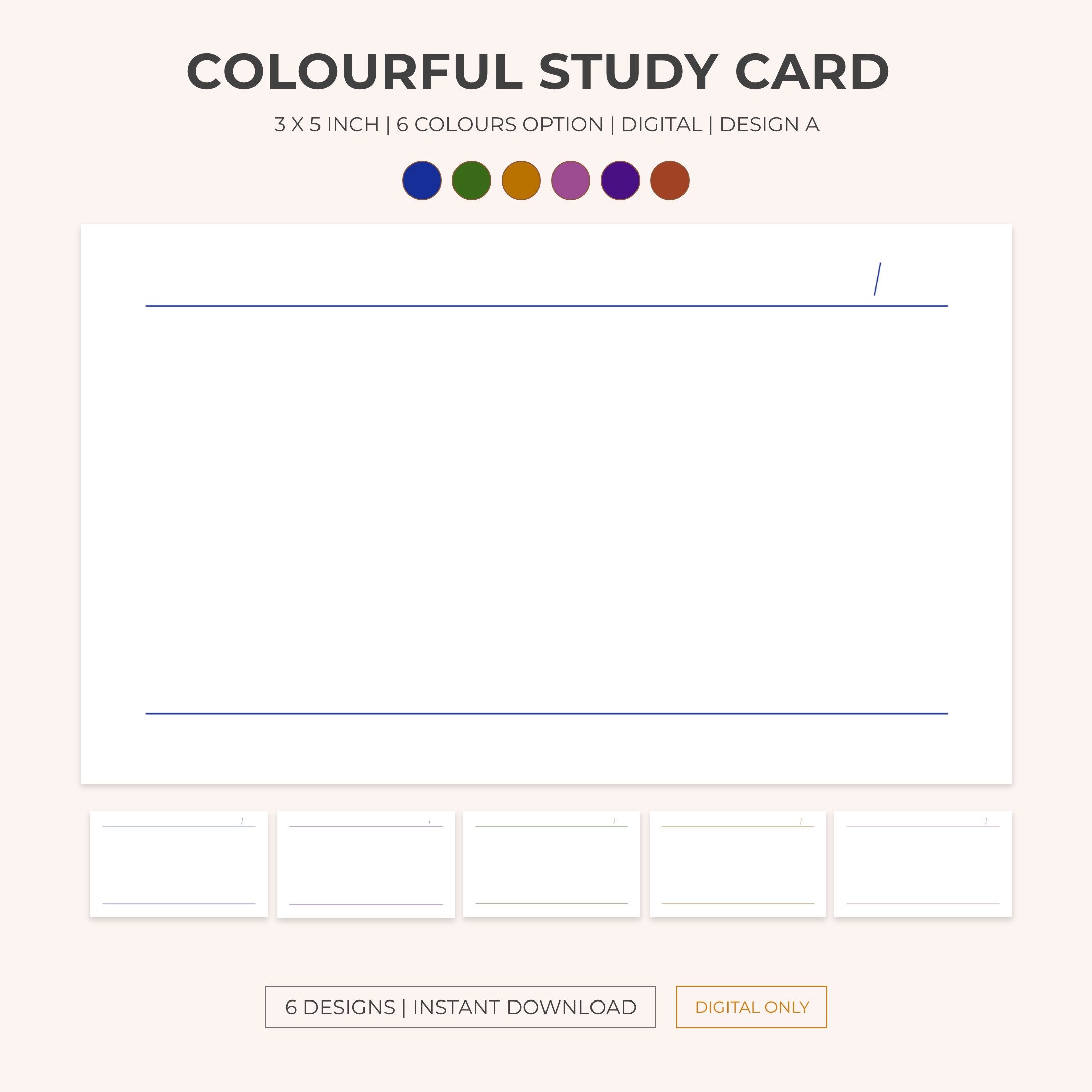 Minimalist Digital Index Card Set Study Card Design A Index Cards Study ...