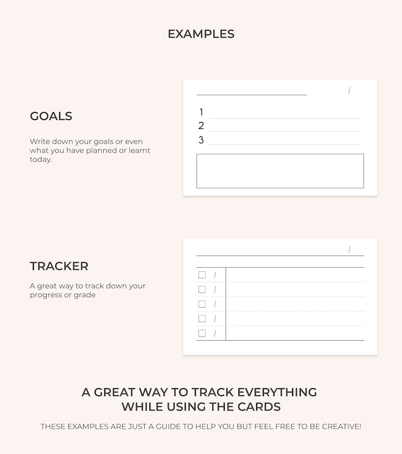 Printable & Digital Notecards for Studying | Study Note Tracker | Index ...