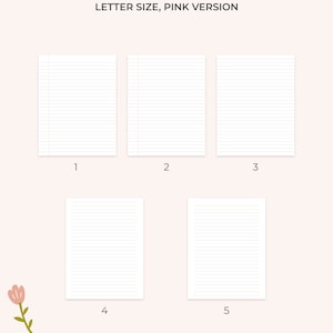 40 Printable Lined Paper PDF | A4, US Letter Size | Note Paper Template ...