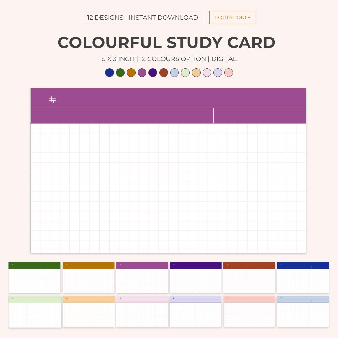 Digital Notecards for Studying | Index Cards | Study Cards | Writing ...