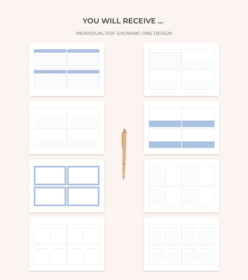 54 fichas PDF A4 para imprimir para estudiar / Fichas de colores ...