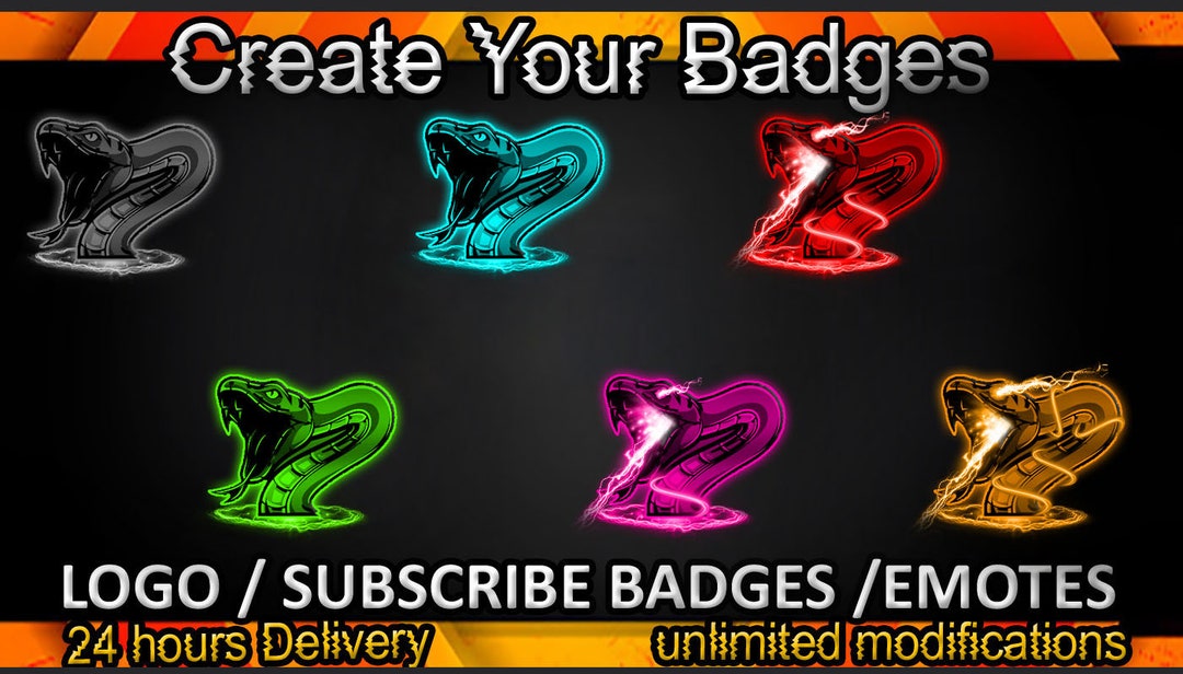 Snake Twitch Sub Badges / Snake Twitch Emotes / Snake Badges for ...