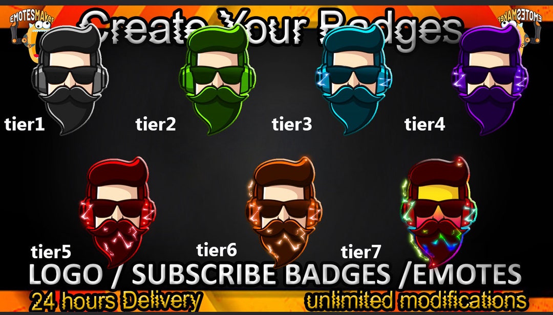 Beard Man Twitch Sub Badges Beard Man Twitch Emotes/ Beard - Etsy