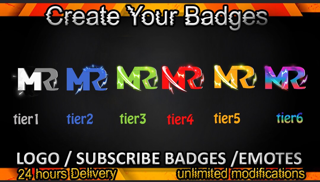 Letter MR Twitch Sub Badges, Letter MR Twitch Emotes/ Letter Mr Badges ...