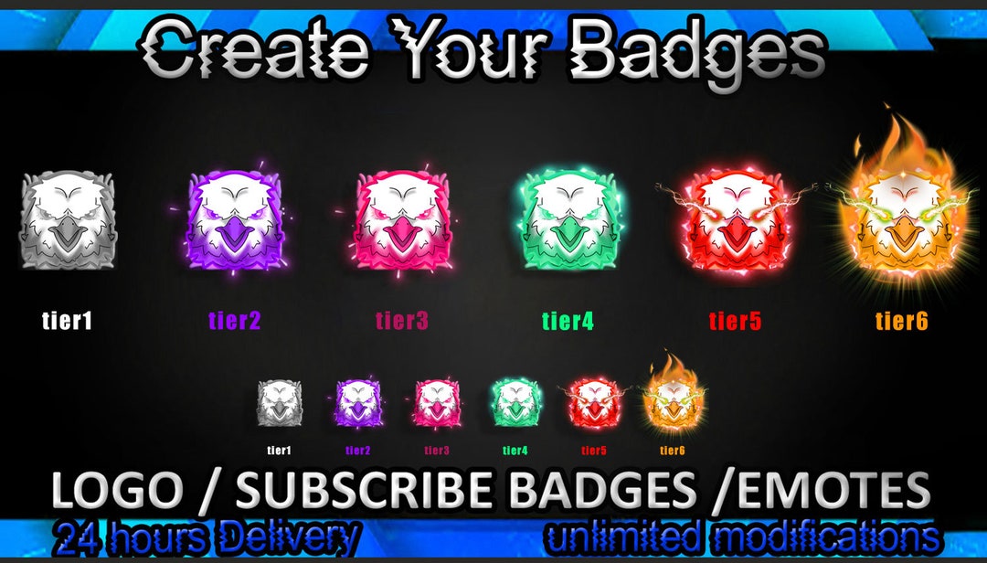 Eagle Twitch Sub Badges, Eagle Twitch Emotes/ Eagle Badges for ...