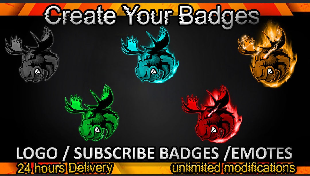 Moose Twitch Sub Badges / Moose Twitch Emotes / Moose Badges for ...