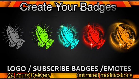 Prayer Hand Twitch Sub Badges Yuga Hand Twitch Emotes/ Prayer - Etsy