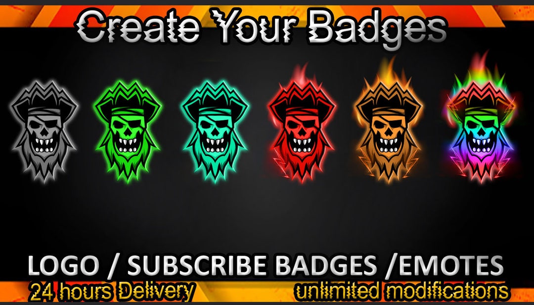 Rebel Pirate Twitch Sub Badges / Rebel Pirate Twitch Emotes / Rebel ...
