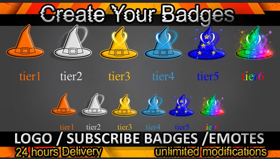 Hat Twitch Sub Badges, Hat Twitch Emotes/ Hat Badges for Streamers/hat ...