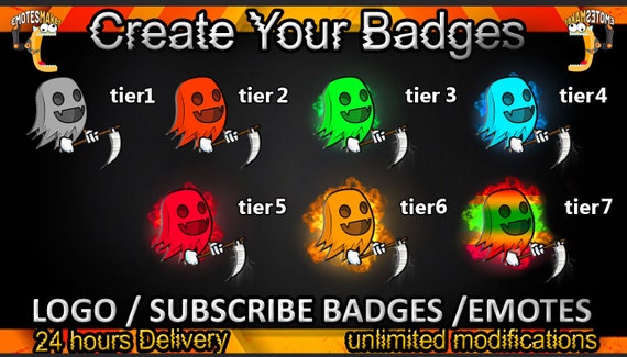 Digital Ghost Twitch emotes/ Ghost baFges for streamers/ Ghost ...