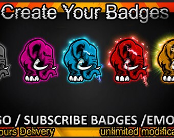 Elephant Twitch Badges - Etsy