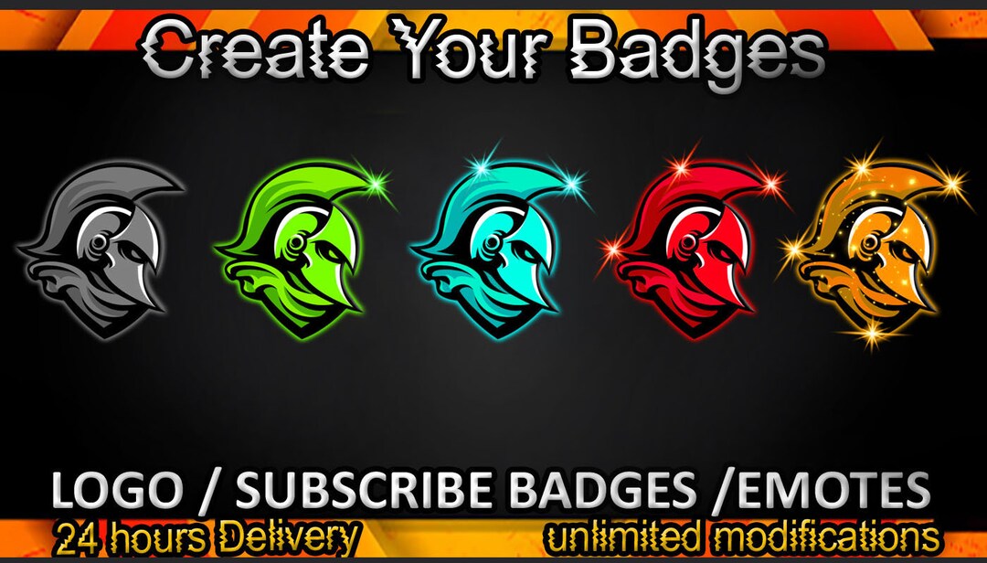 Spartan Twitch Sub Badges / Spartan Twitch Emotes / Spartan Badges for ...