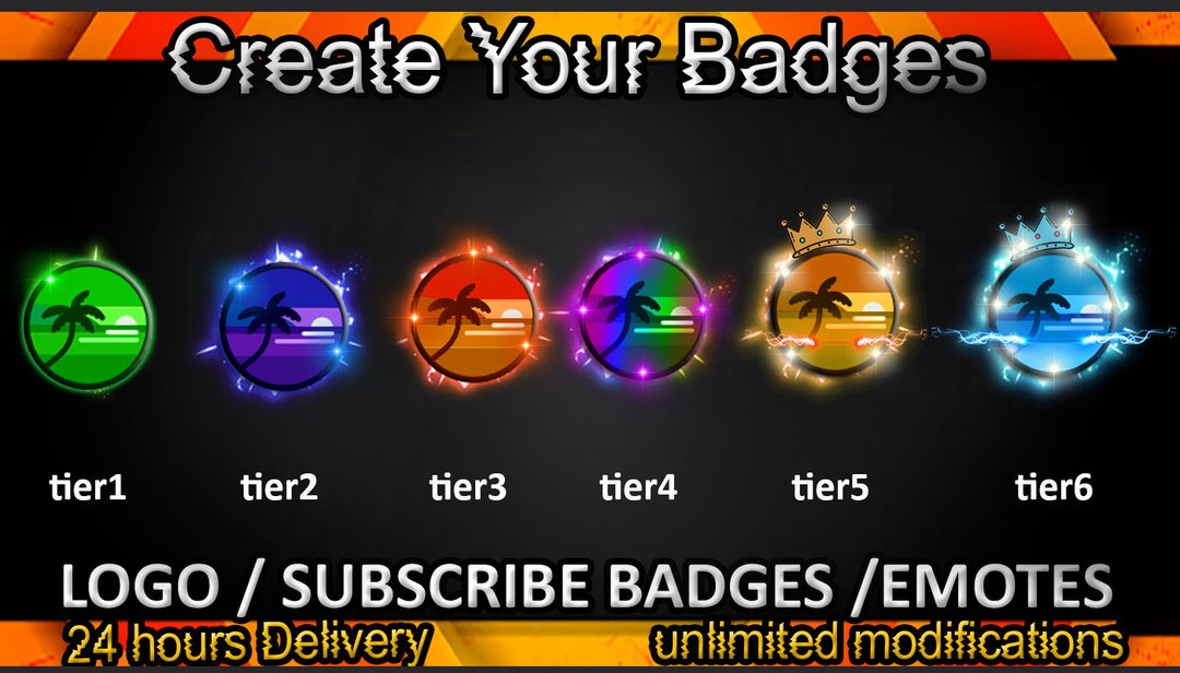 Palm Tree Twitch Sub Badges, Palm Tree Twitch Emotes/ Palm Tree Badges ...