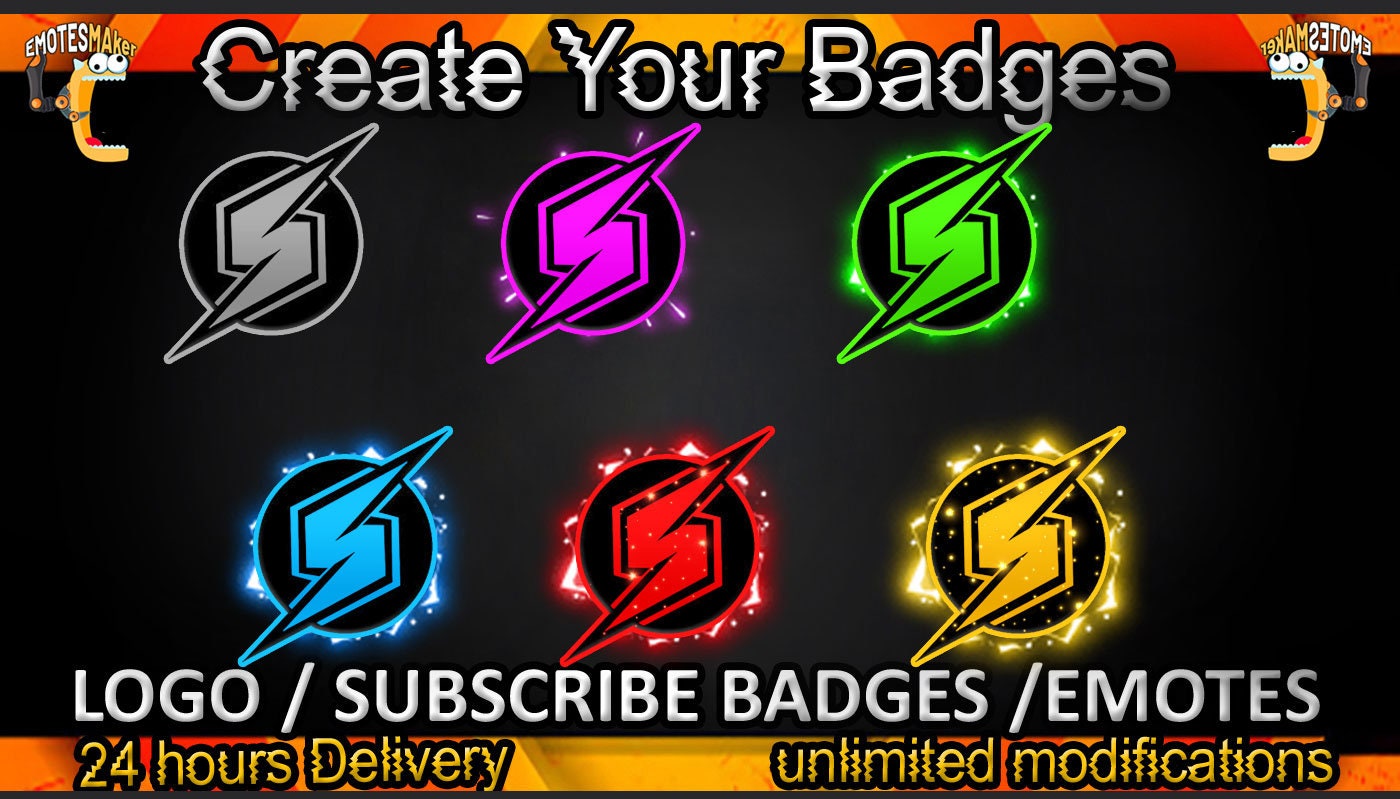 S Logo Twitch Sub Badges, S Logo Twitch Emotes/ S Logo Badges for ...
