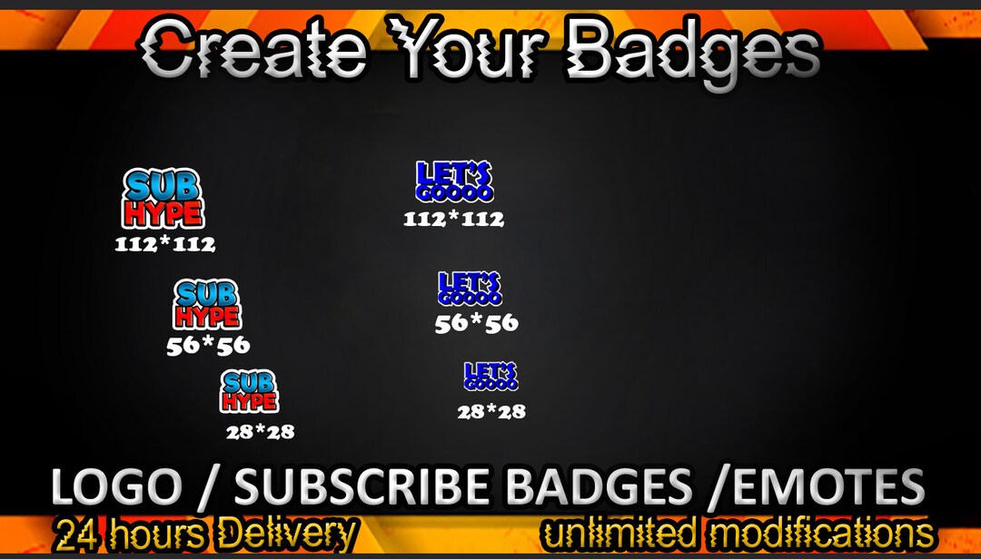Text Twitch Sub Badges, Text Twitch Emotes/ Text Badges for Streamers ...